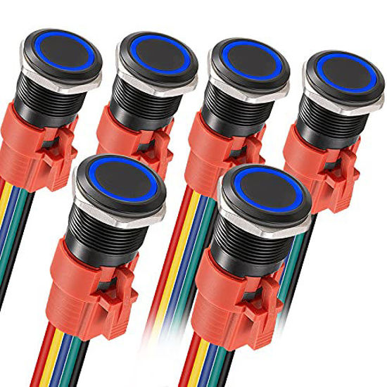 GetUSCart- Latching Push Button Switch 19mm - APIELE- 12V- 24V DC LED ...