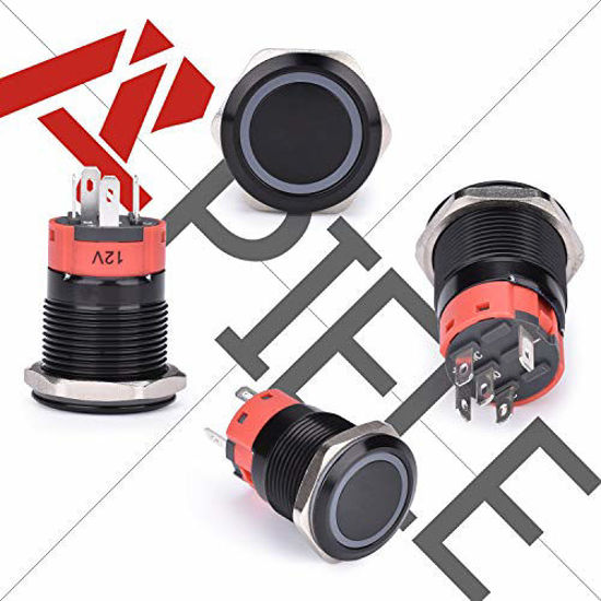 GetUSCart- Latching Push Button Switch 19mm - APIELE- 12V- 24V DC LED ...