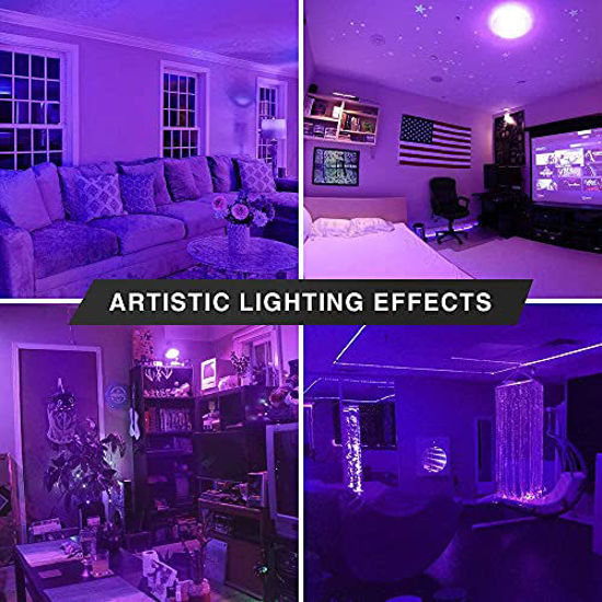 GetUSCart- 6 Pack BlueX LED A19 Purple Light Bulbs - 9W (60Watt ...