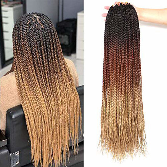 GetUSCart- 7 Packs 22 Inch Goddess Box Braids Crochet Hair Prelooped ...