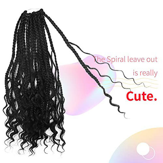 GetUSCart- Niseyo 8 Packs Boho Bob Box Braids Crochet Hair with Curly ...