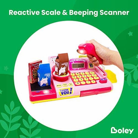 GetUSCart- Boley Pink Toy Cash Register Playset - 19pc Kids Play Cash ...