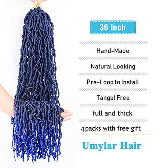 GetUSCart- 36 Inch Nu Faux Locs Crochet Braids Hair 4 Packs Soft ...