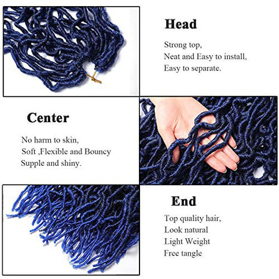 GetUSCart- 36 Inch Nu Faux Locs Crochet Braids Hair 4 Packs Soft ...