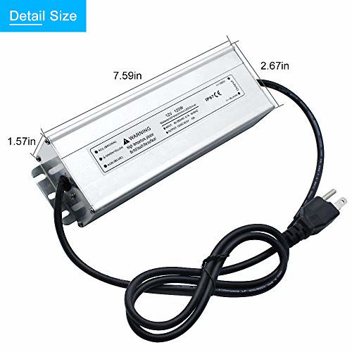 GetUSCart- LightingWill Waterproof IP67 LED Power Supply Driver Transformer 120W 110V AC TO 12V ...