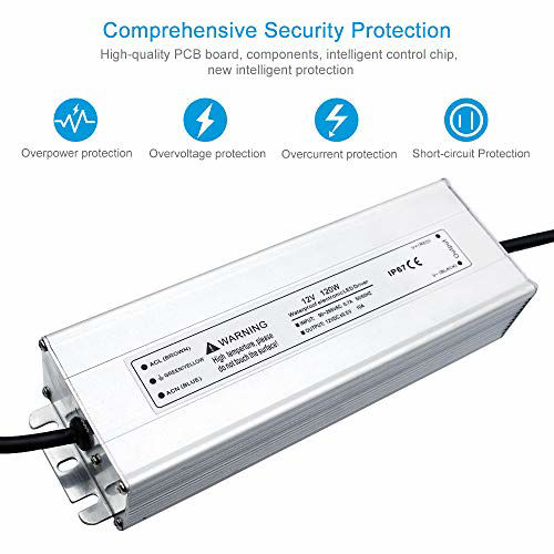 GetUSCart- LightingWill Waterproof IP67 LED Power Supply Driver Transformer 120W 110V AC TO 12V ...
