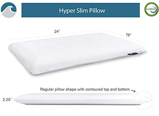 GetUSCart- Bluewave Bedding Hyper Slim Gel Memory Foam Pillow for ...