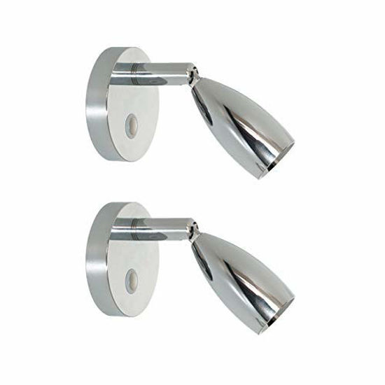 GetUSCart- RV 12V Reading Light Dimmable - Polished Chrome Led Berth ...