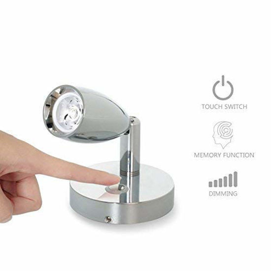 GetUSCart- RV 12V Reading Light Dimmable - Polished Chrome Led Berth ...