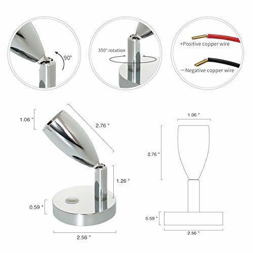 GetUSCart- RV 12V Reading Light Dimmable - Polished Chrome Led Berth ...