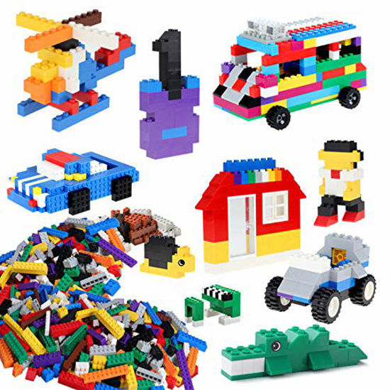 GetUSCart- Building Bricks 1020 Pieces Set, 1000 Basic Building Blocks ...