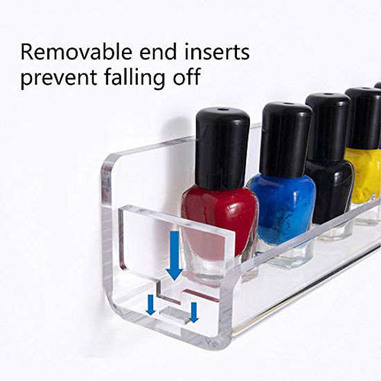 GetUSCart- NIUBEE 24 Inches Nail Polish Rack Wall Mounted Shelf with ...