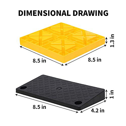 GetUSCart- Homeon Wheels Rv Leveling Blocks, Used for Leveling Single ...