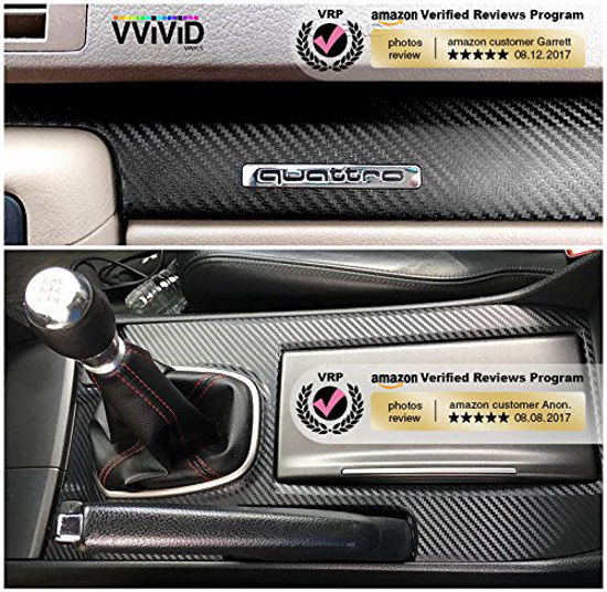 GetUSCart- VViViD XPO Dry Deep Black 3D Carbon Fiber Vinyl Wrap Roll ...