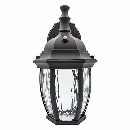 GetUSCart- Maxxima LED Outdoor Wall Light, Black w/ Clear Water Glass ...