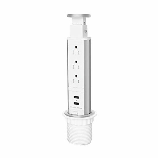 GetUSCart- Pop Up Outlet for Countertop, Receptacle Power Strip with 3 ...