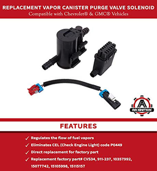 GetUSCart- Vapor Canister Purge Valve Solenoid - Compatible with ...