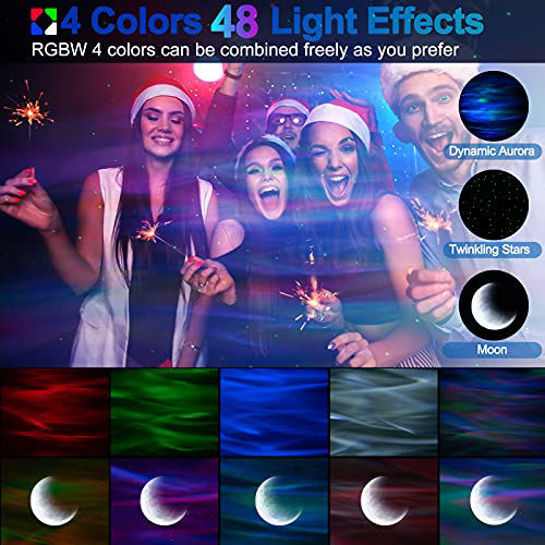 GetUSCart- Cadrim Star Light Projector Aurora with Moon, LED Laser ...
