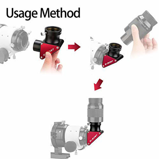GetUSCart- SVBONY SV188P Dielectric Mirror Star Diagonal, 1.25 Inch 90 ...