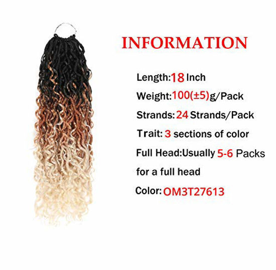 GetUSCart- 5Packs New Goddess Locs Crochet Hair 18 Inch River Locs Wavy ...