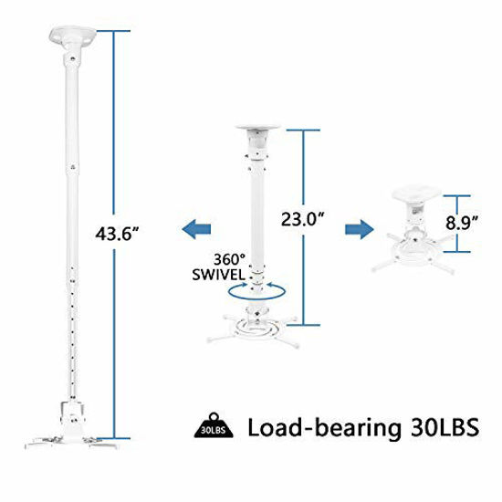GetUSCart- DYNAVISTA Full Motion Universal Ceiling Projector Mount ...