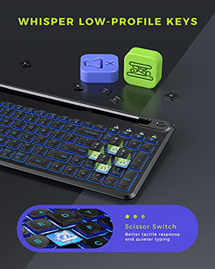 GetUSCart- seenda Multi-Device Bluetooth Backlit Keyboard for Tablet ... GetUSCart- seenda Multi-Device Bluetooth Backlit Keyboard for Tablet ...