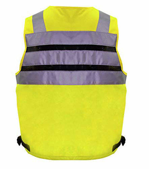 GetUSCart- 3M Reflective stripes Safety Vest Hi-vis Yellow knitted Vest ...