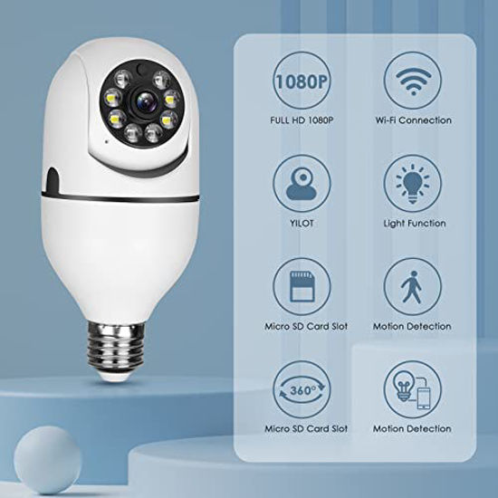 GetUSCart- Wyzlink E27 Bulb 1080P Security Camera,PTZ 360 Degree ...