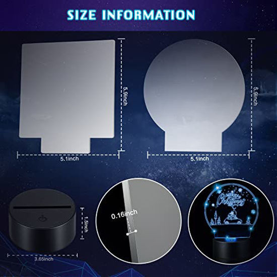 GetUSCart- 6 Sets 3D Night LED Light Lamp Bases Including 6 Light ...