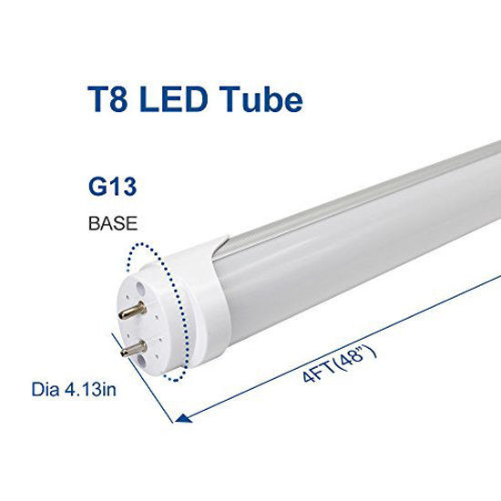 GetUSCart- LightingWill LED T8 Light Tube 4FT, Warm White 3000K-3500K ...
