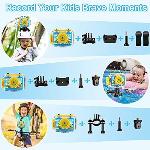 GetUSCart- GKTZ Kids Waterproof Camera - 180 Rotatable 1080P HD ...
