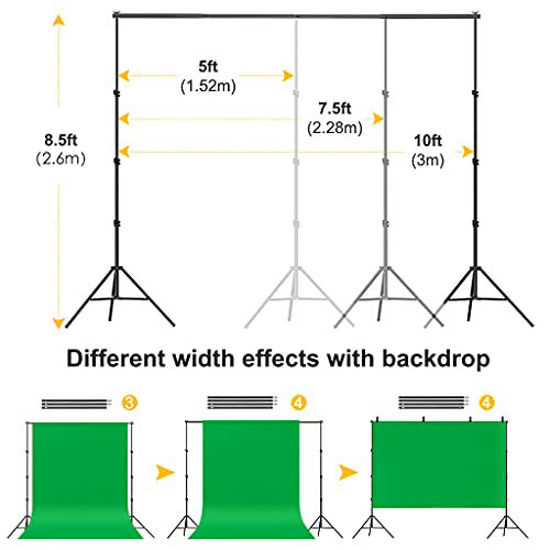 GetUSCart- Backdrop Stand for Parties, CPLIRIS 8.5x10ft Adjustable ...