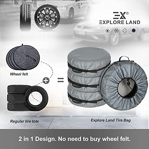 GetUSCart- Explore Land Tire Cover with Handle - Seasonal Spare Tire ...