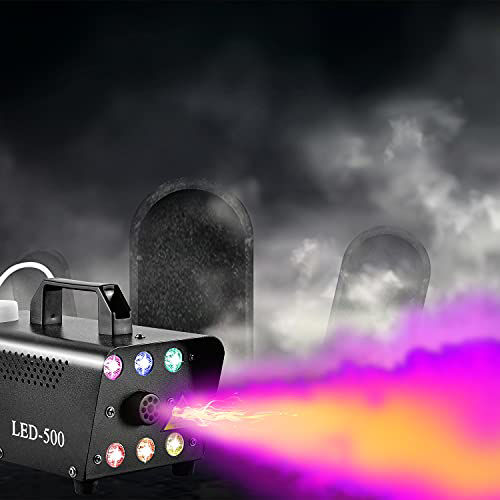 GetUSCart- Halloween Fog Machine, 500W Halloween Smoke Machine with 6 ...