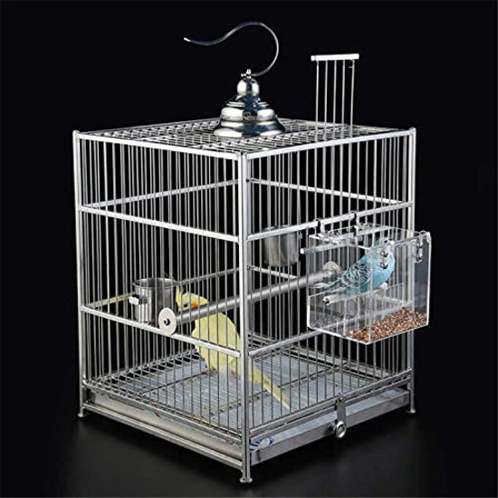 GetUSCart- Automatic Bird Feeder No Mess Bird Cage Pet Feeder Seed Food ...