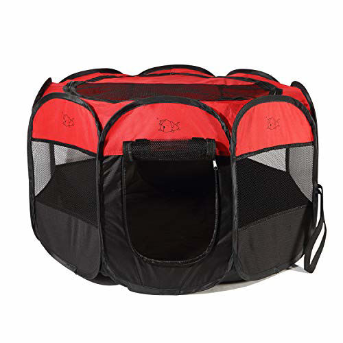 GetUSCart- Rarasy Pet Playpen - Indoor Outdoor Mesh Open-Air Playpen ...