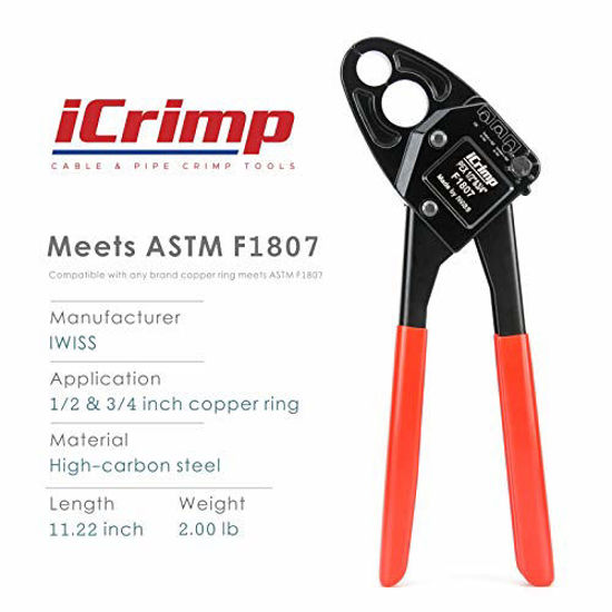 GetUSCart- IWISS Angle Head F1807 PEX Pipe Crimping Tool for Copper ...