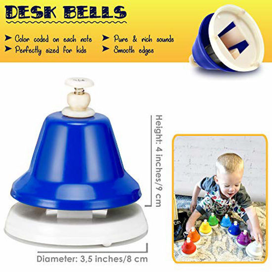 GetUSCart- MINIARTIS Desk Bells Set for Kids | 8 Notes Diatonic ...