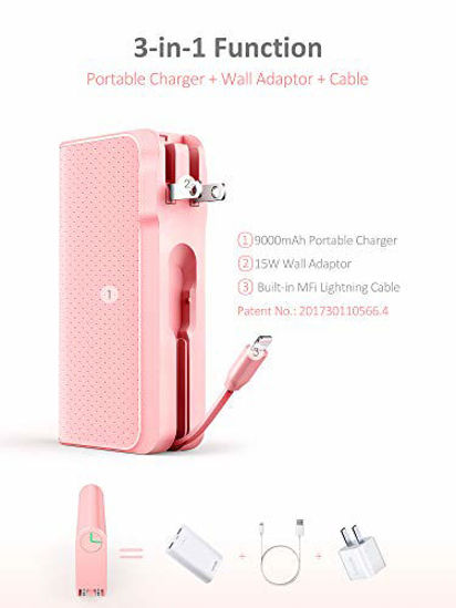 GetUSCart- Luxtude Portable Charger for iPhone,10000mAh Power Bank ...