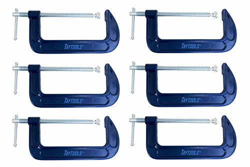 GetUSCart- 6 Pack Taytools 6 Inch C Clamps Malleable Steel Frame Power ...