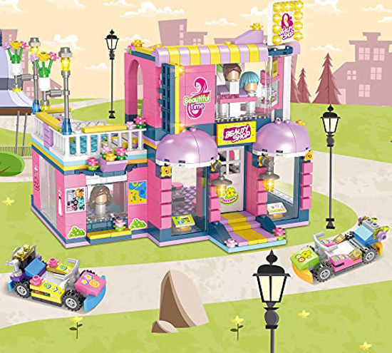 GetUSCart- 1294 PCS Friends Building Set Supermarket Hair Salon ...