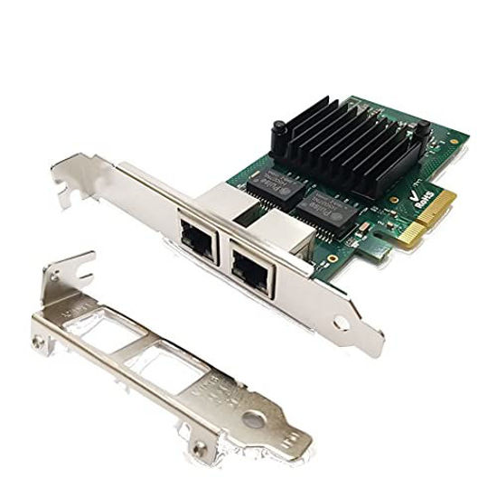 GetUSCart- HINYSENO Dual Port RJ-45 10/100/1000Mbps PCI-Express x 4 Gigabit Ethernet Server ...