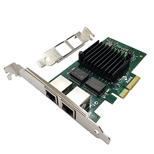 GetUSCart- HINYSENO Dual Port RJ-45 10/100/1000Mbps PCI-Express x 4 Gigabit Ethernet Server ...