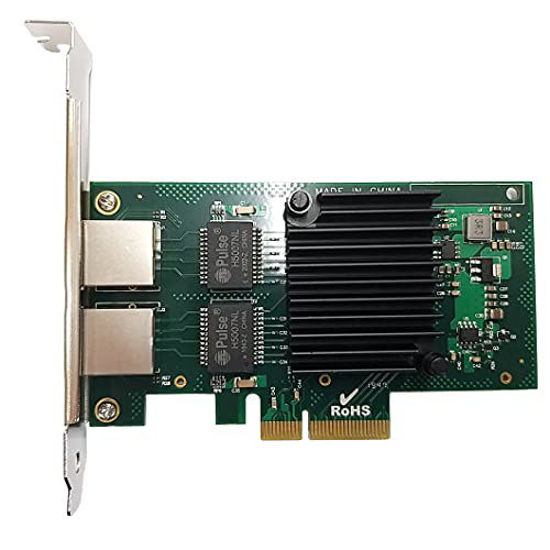 GetUSCart- HINYSENO Dual Port RJ-45 10/100/1000Mbps PCI-Express x 4 Gigabit Ethernet Server ...