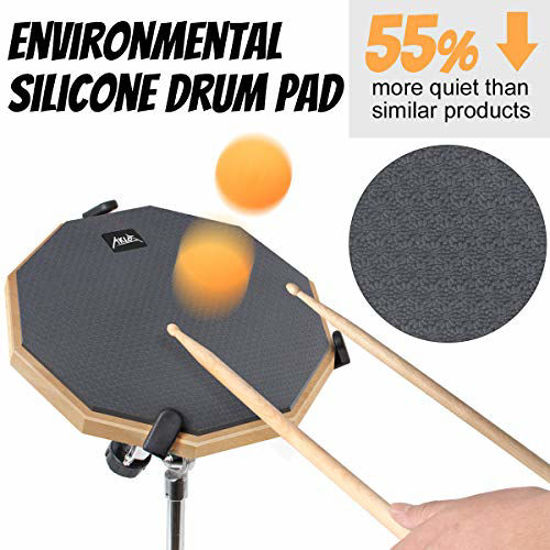 GetUSCart- Drum Practice Pad, 12 Inch Silicone Exercise Pads Set Mat ...