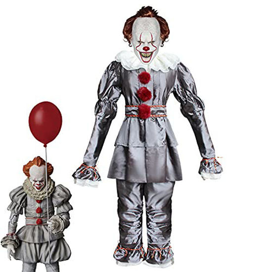 GetUSCart- Creepy Clown Costume Kids Halloween Cosplay Outfit With ...