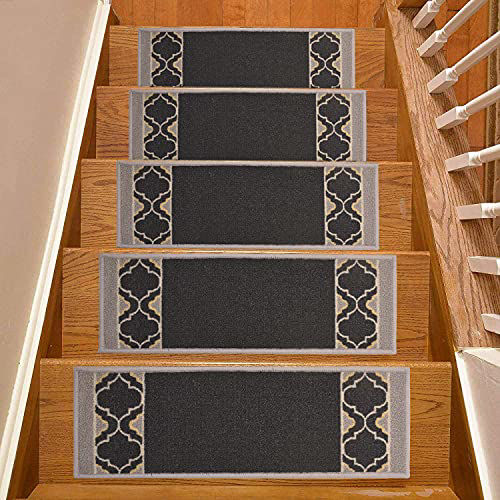 GetUSCart- Stair Treads Skid Slip Resistant Backing Indoor Carpet Stair ...