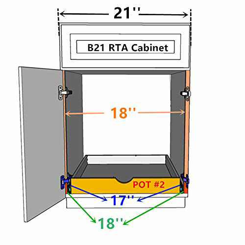 GetUSCart- 18'' Width kitchen pull out drawer garbage drawer pull out ...