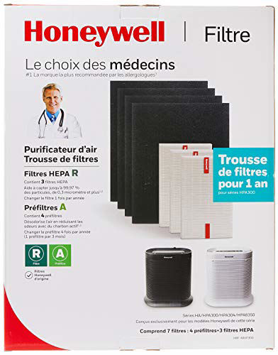 GetUSCart- Honeywell HEPA Air Purifier Filter Kit - Includes 3 HEPA R ...