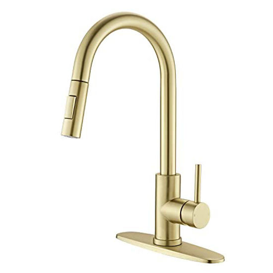 GetUSCart- Tohlar Gold Kitchen Faucets with Pull-Down Sprayer, Modern ...